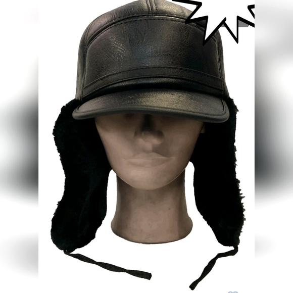 Accessories | Faux Fur Trooper Trapper Ski Hat Mens Army Trooper Black ...